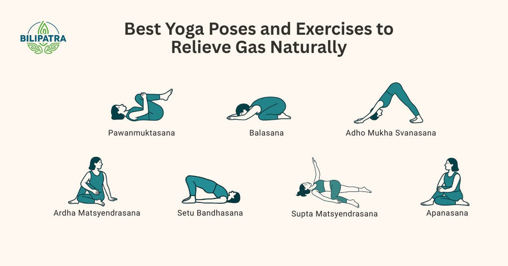7 Best Yoga Poses and Exercises to Relieve Gas Naturally – Bilipatra